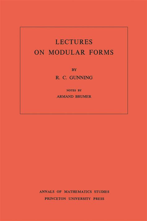 lectures on modular forms princeton university press