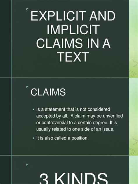 explicit and implicit claims and context of text development pdf intertextuality