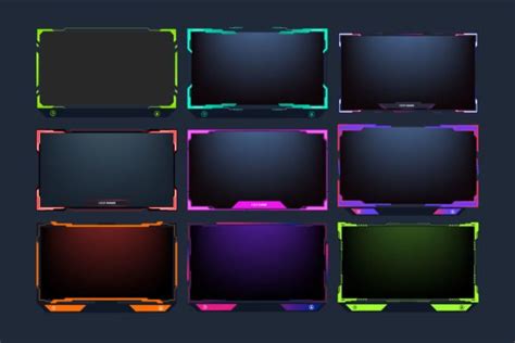 Live Stream Overlay Template Set Vector Graphic By IftiDigital