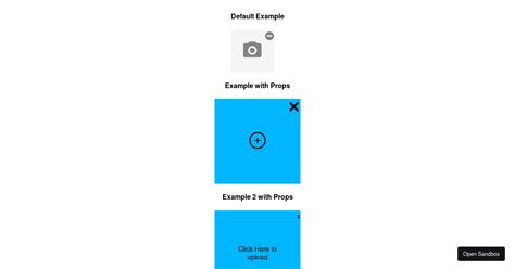 React Image Upload Examples Codesandbox