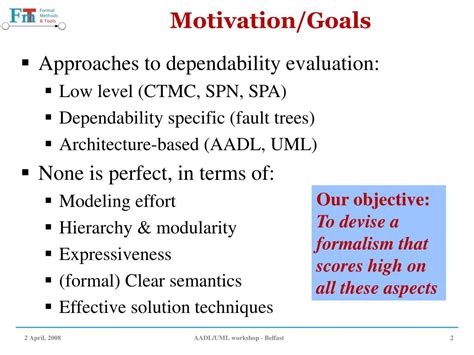 ppt arcade a formal extensible model based dependability evaluation framework powerpoint