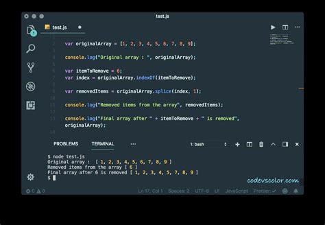 how to remove element from an array in javascript codevscolor