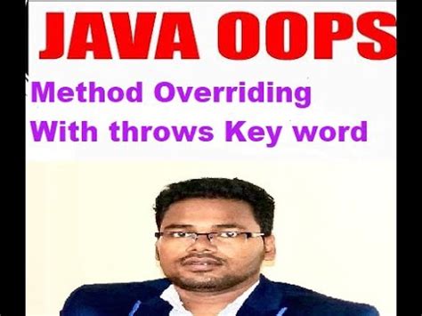 Exception Handling With Method Overriding Method Overriding With Throws