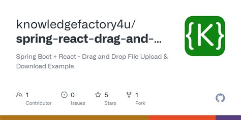 GitHub Knowledgefactory4u Spring React Drag And Drop File Upload