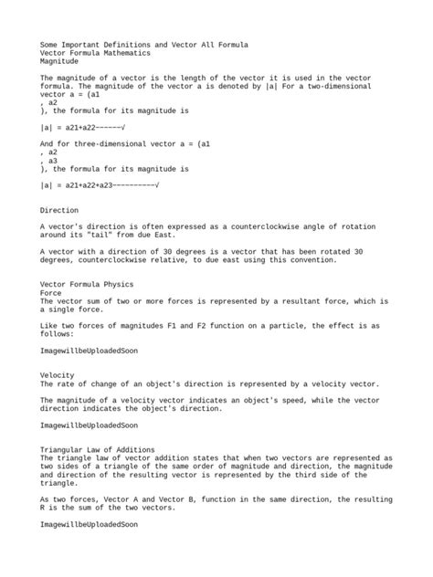 vector pdf euclidean vector force