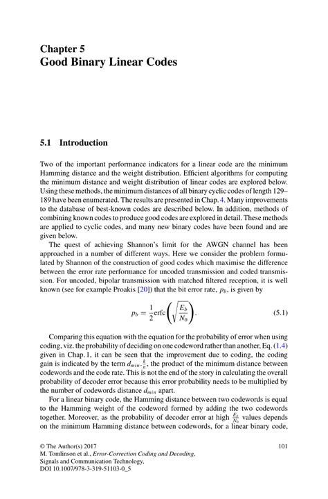 pdf good binary linear codes