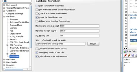 oraclenerd run scripts in sql developer