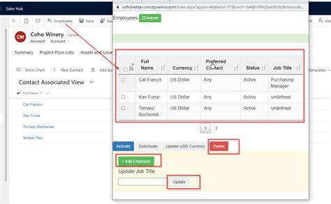 crud operation from html web resource using javascrip