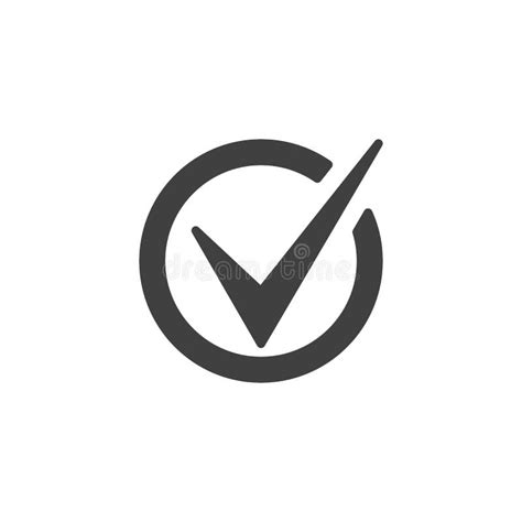 Check Checkmark Flat Icon Round Simple Button Circular Vector Sign