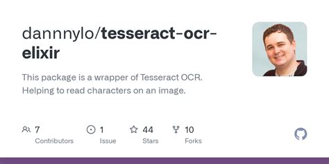 github dannnylo tesseract ocr elixir this package is a wrapper of tesseract ocr helping to