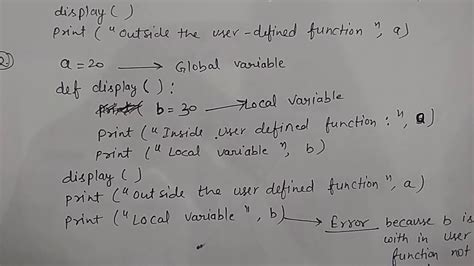 functions local and global variable in python class xi and xii computer science youtube