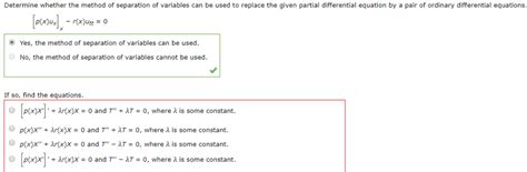 solved determine whether the method of separation of