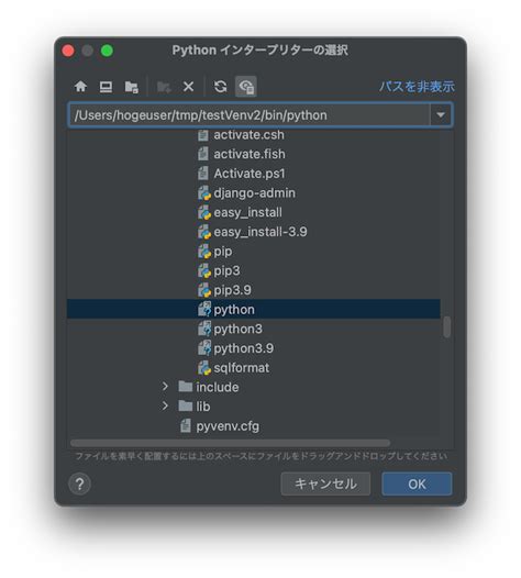 PyCharmでDjango開発時に使用するPythonの設定