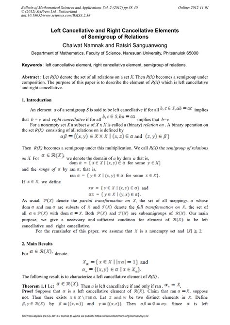 pdf left cancellative and right cancellative elements of semigroup of relations