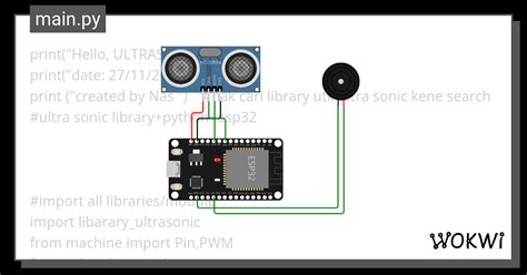 ULTRASONIC DISTANCE MEASURE Wokwi ESP32 STM32 Arduino Simulator