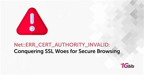 Net ERR CERT AUTHORITY INVALID Conquering SSL Woes For Secure Browsing