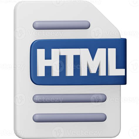 Html File Format 3d Rendering Isometric Icon 15081219 PNG