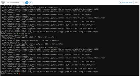 python Ошибка pymysql err OperationalError 1045 Access denied