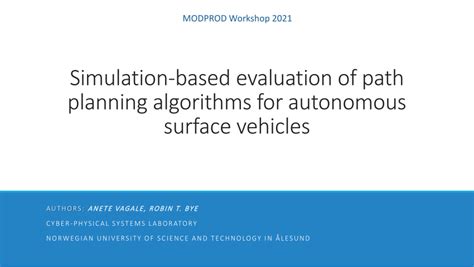 pdf simulation based evaluation of path planning algorithms for autonomous surface vehicles
