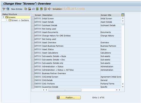 CMS CUS BDT 005 SAP Tcode CMS Control Screens Transaction Code