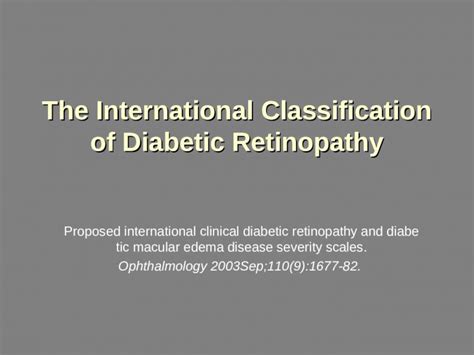 ppt the international classification of diabetic retinopathy dokumen tips