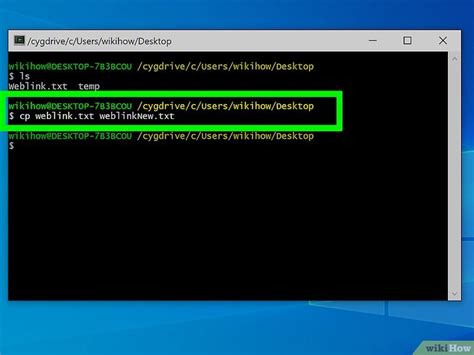 Cygwin Command Cheat Sheet