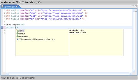 How Do I Use JSTL On My JSPs Web Tutorials Avajava