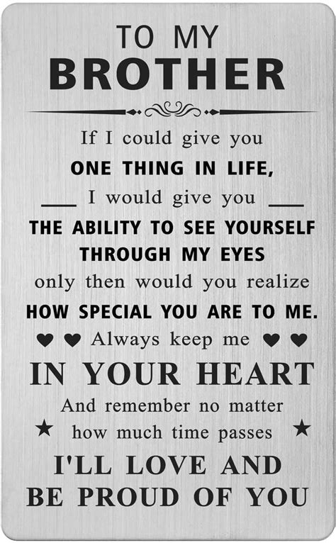 Gezxin Brother Valentines Card Fathers Day Card Ts For Older Brother From