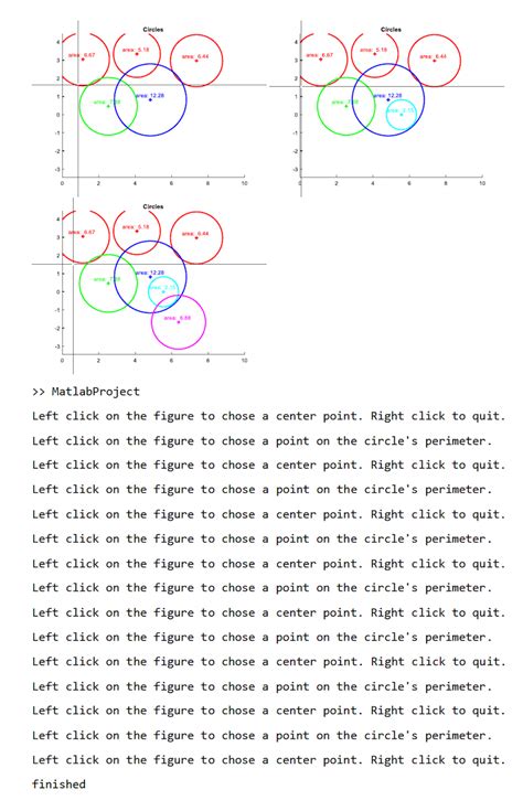 solved matlab project circles and intersections drawing