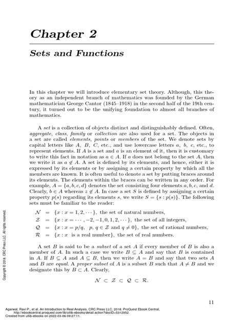 an introduction to real analysis 2 sets and functions pdf