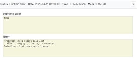 NZEC Error In Python Naukri Code