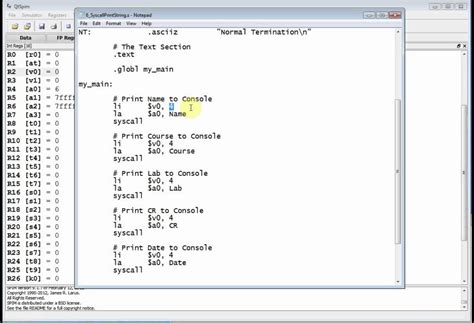 eeng 460 mips 6 syscall print string youtube