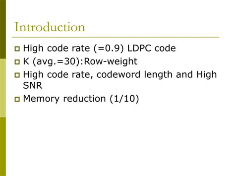ppt a scalable architecture for ldpc decoding powerpoint presentation id 4201998