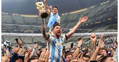 Argentina Finally Wins Fifa World Cup Lionel Messi Celebrates Win Over