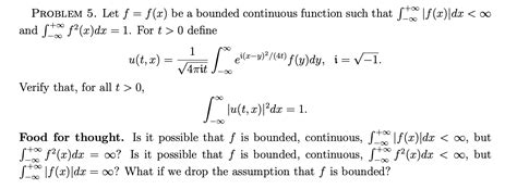 problem 5 let f f x be a bounded continuous