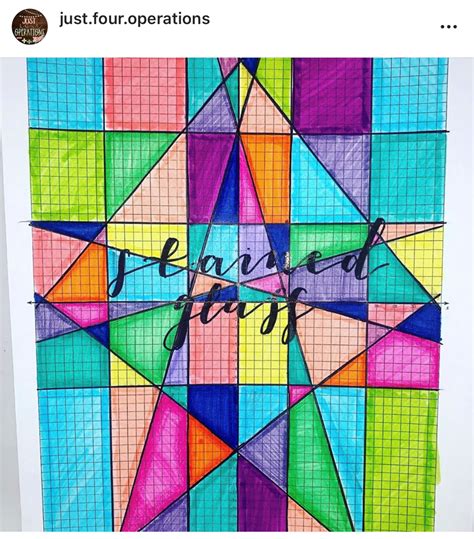 how to create stained glass by graphing linear equations — activity after math