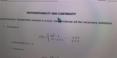 solved differentiability and continuity neral direction handwritten solution is a must kinki