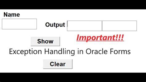 Exception Handling In Oracle Forms Urdu Hindi Youtube