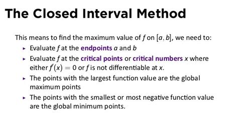 lesson 18 maximum and minimum values slides