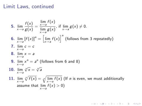 lesson 2 limits and limit laws