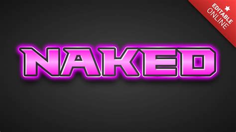 Naked Text Effect Generator