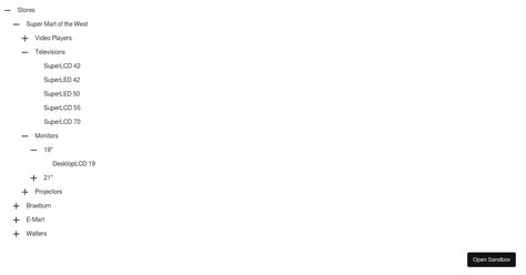 DevExtreme Beta 23 1 TreeView Expand Collapse Icon Codesandbox