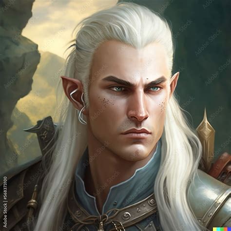 Role Play Fantasy Character Male Elf Warrior Stock Illustration Adobe Stock