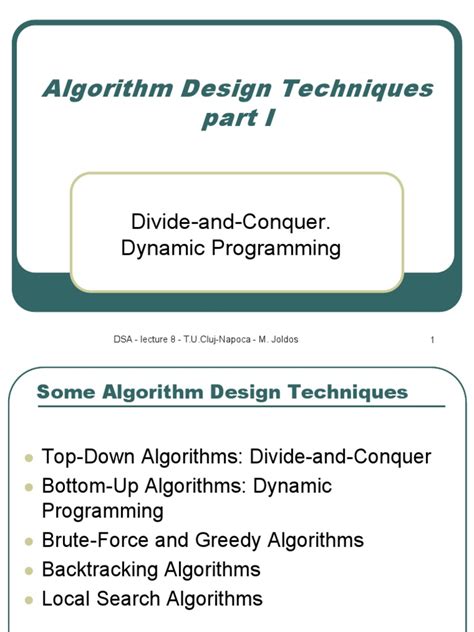 l08 algorithm design divide and conquer dynamicprogramming pdf dynamic programming