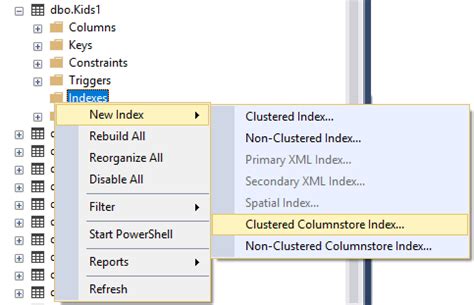 SQL Server Clustered And Nonclustered Columnstore Index Example