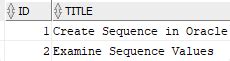 Oracle CREATE SEQUENCE Explained By Practical Examples