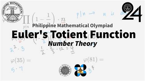 [pmo tutorial 1] euler s totient function number theory youtube