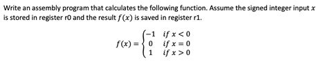 solved write an assembly program that calculates the