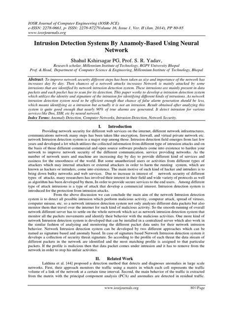 intrusion detection systems by anamoly based using neural network pdf secure shell denial