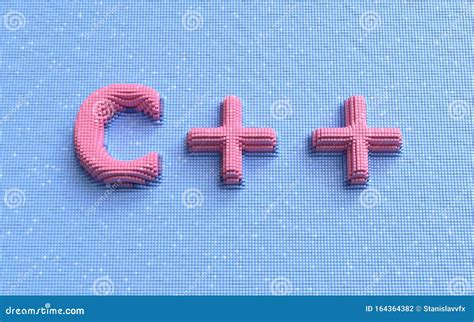 c plus programming language development concept coding background colored pixelized text